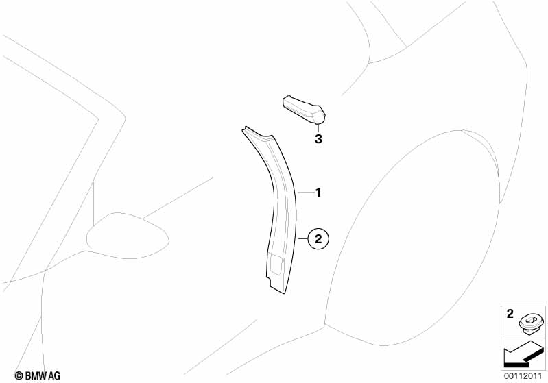 Genuine BMW 51717115416 E85 E86 Sealing, B-Column, Top Right (Inc. Z4 ...