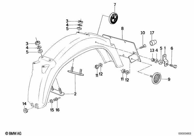 Genuine BMW 46621453692 Registration Plate Mounting (Inc. R 100 GS ...
