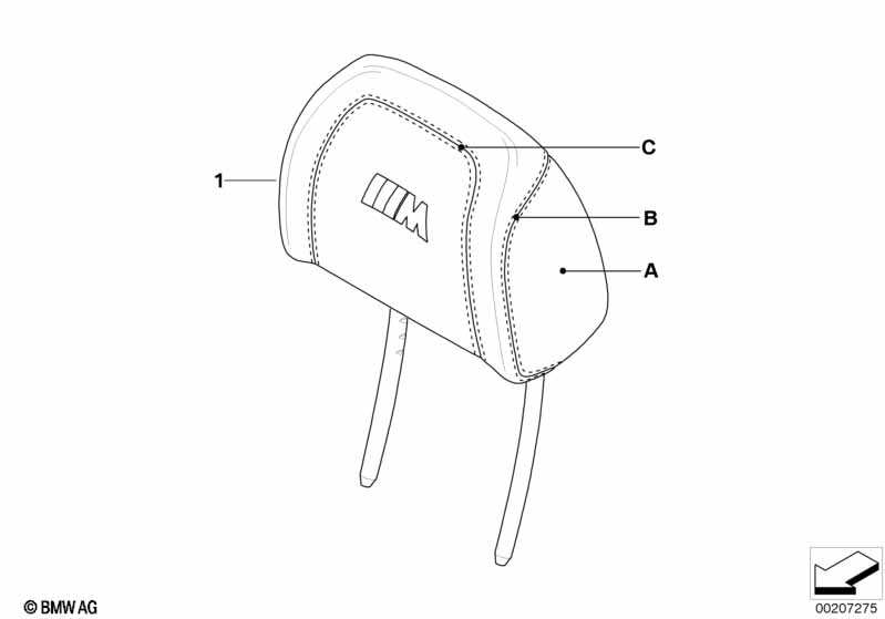 Genuine BMW 52107978096 E90 E92 Headrest Leather INDIVIDUAL (Inc. M3 ...