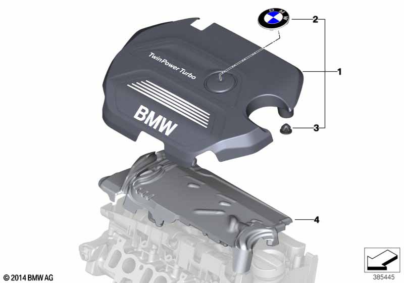 Genuine BMW 11148514199 F48 F45 Engine Cover (Inc. 220dX, X1 18dX & X2 ...
