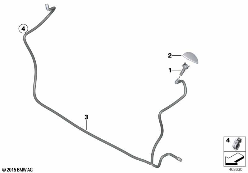 Single parts for head lamp cleaning Diagram for BMW MINI Countryman R60 ...
